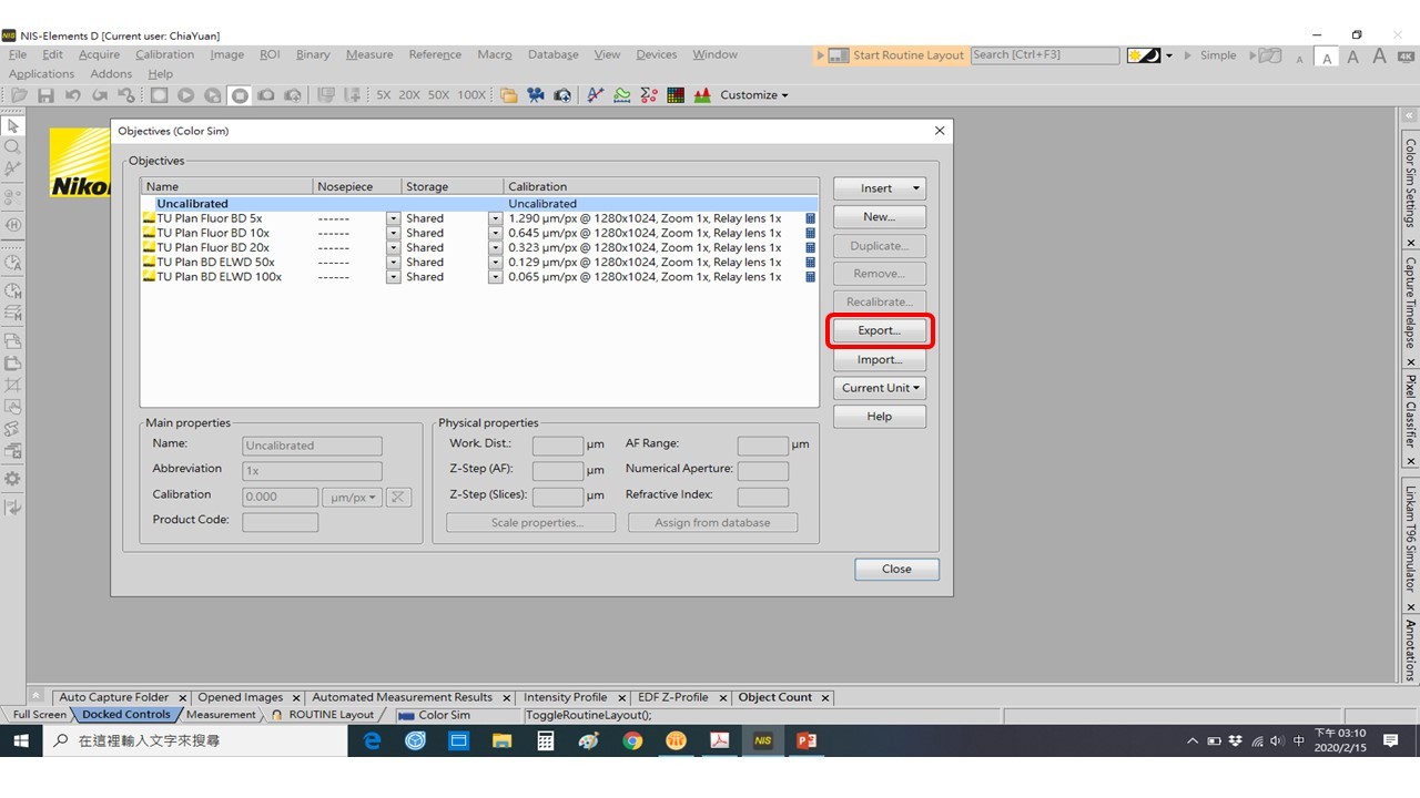 如何DIY恢復Nikon NIS-Elements 原始設定 - 國祥貿易